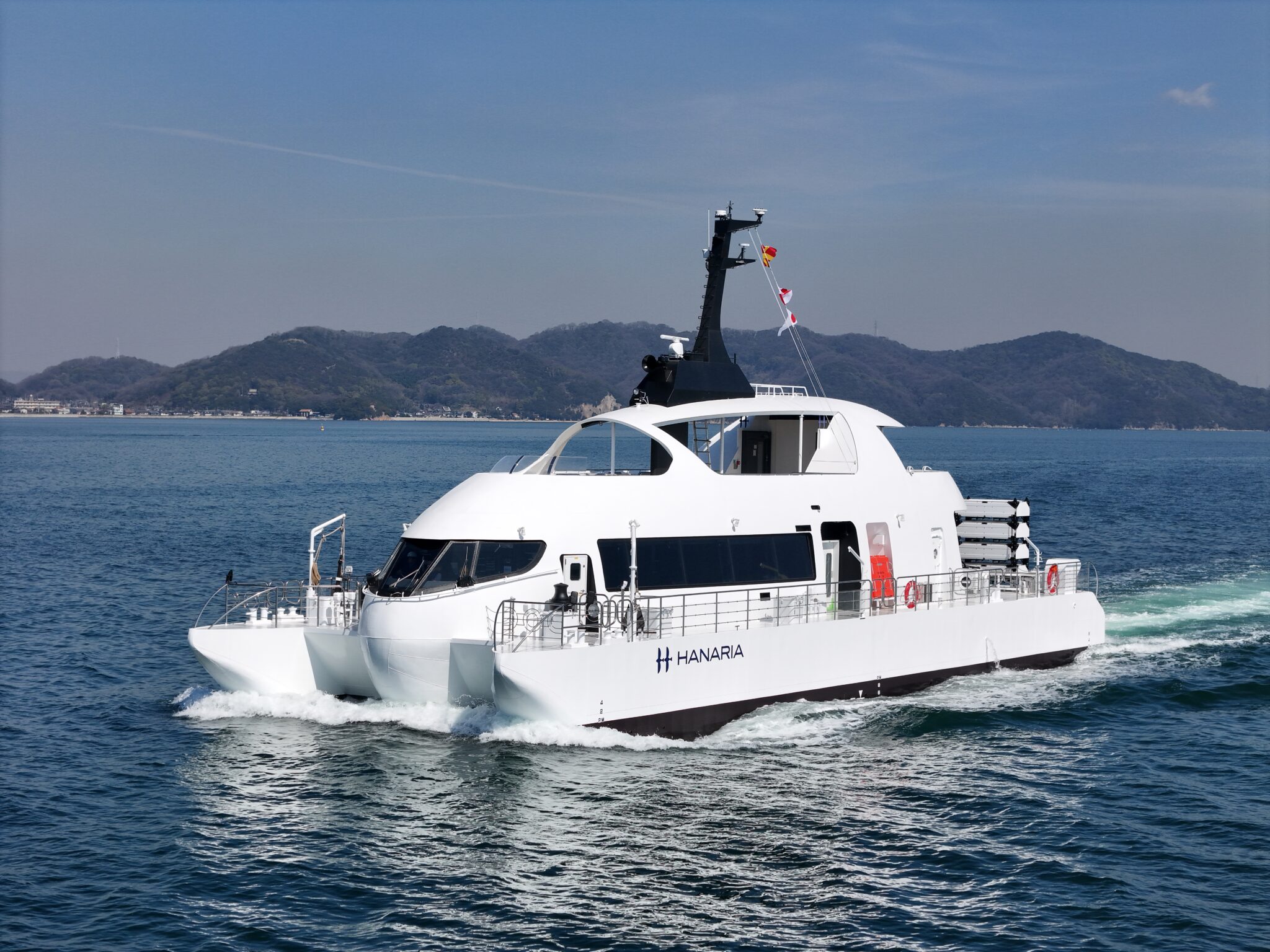 Japan’s 1st Hydrogen and Bio Fuel Hybrid Passenger Ship ‘Hanaria’ Starts Service in Kitakyushu ...